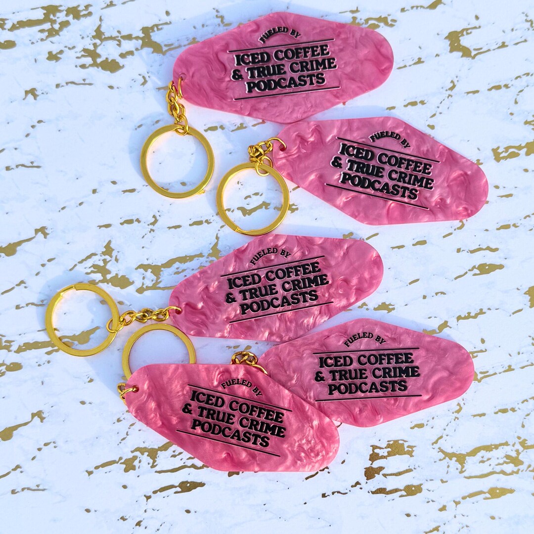 Fueled by Iced Coffee Keychain True Crime Gifts for True Crime Lovers ...