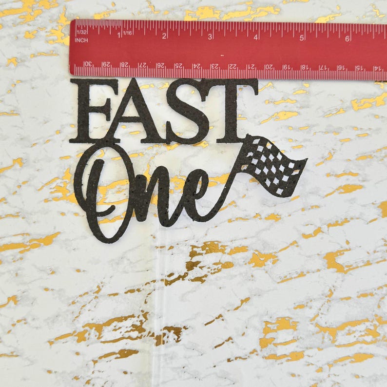 Fast One Birthday Checkered Flag Cake Topper, Race Car Theme Birthday ...