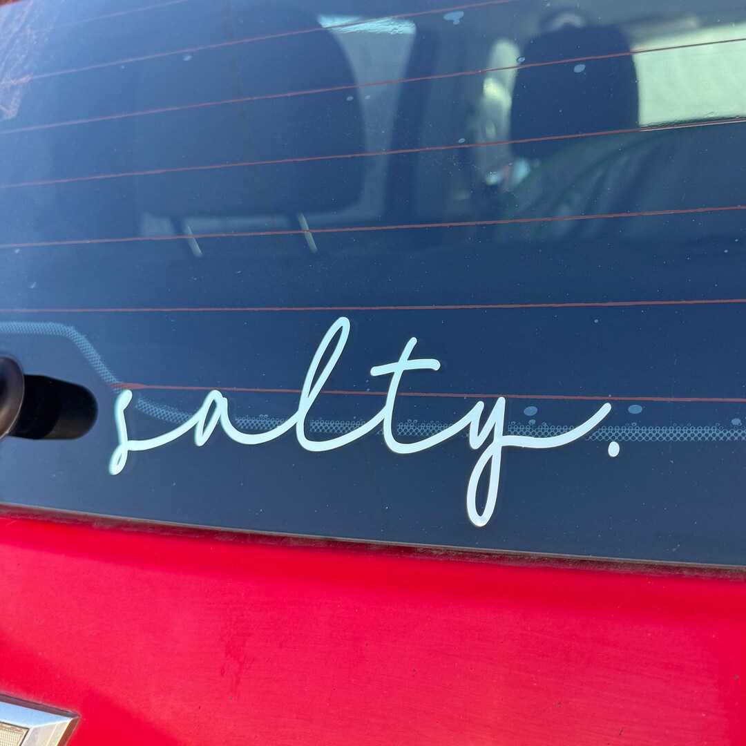 Salty Car Decal Holographic Car Decal Beach Bumper Sticker Holographic ...