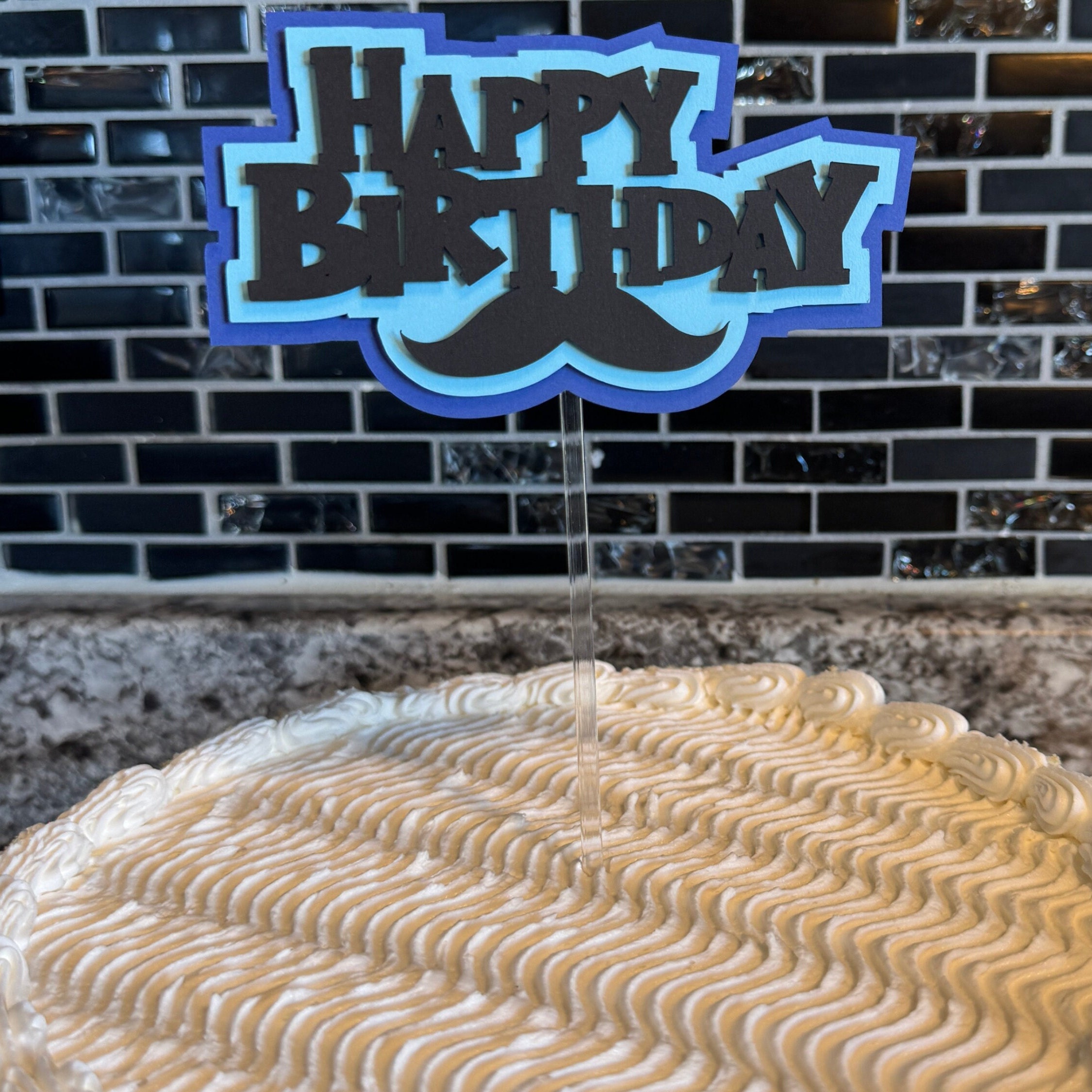 Happy Birthday Cake Topper, Man Cake Topper, Cake Topper, Dad Cake ...