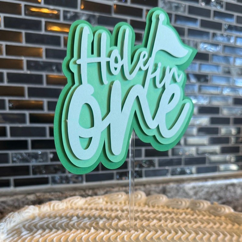 Hole in One Cake Topper, Hole in One Topper, One Cake Topper, Hole in ...