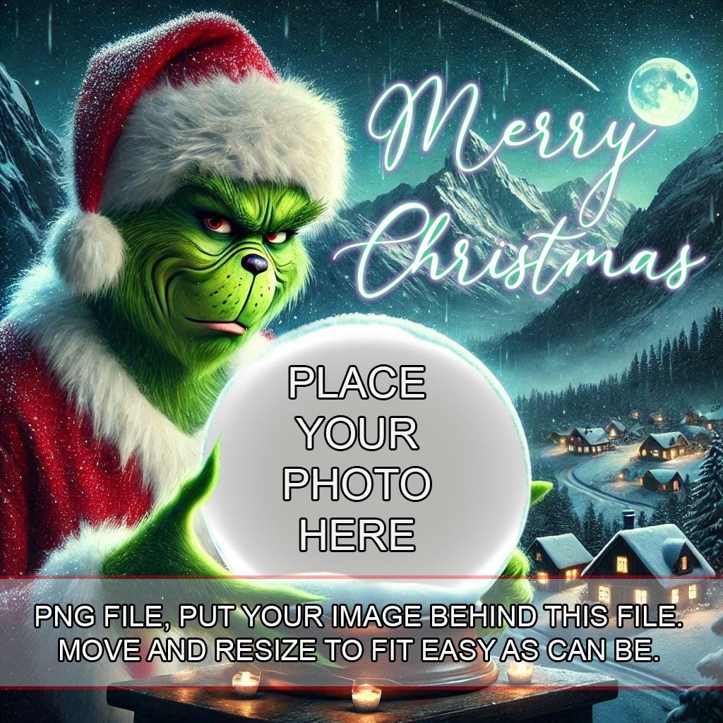 The Grinch Digital Backdrop, Christmas Stock, Christmas Background ...