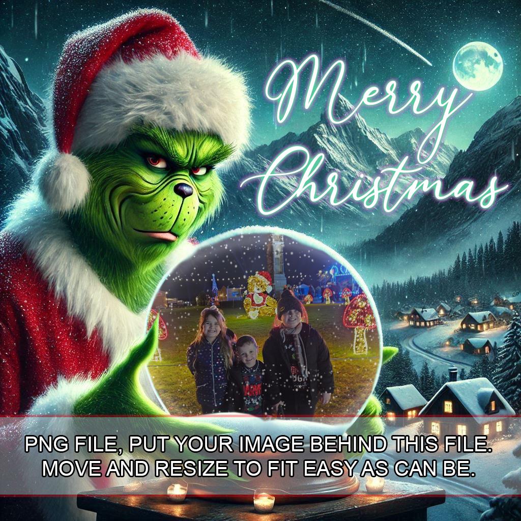 The Grinch Digital Backdrop, Christmas Stock, Christmas Background ...