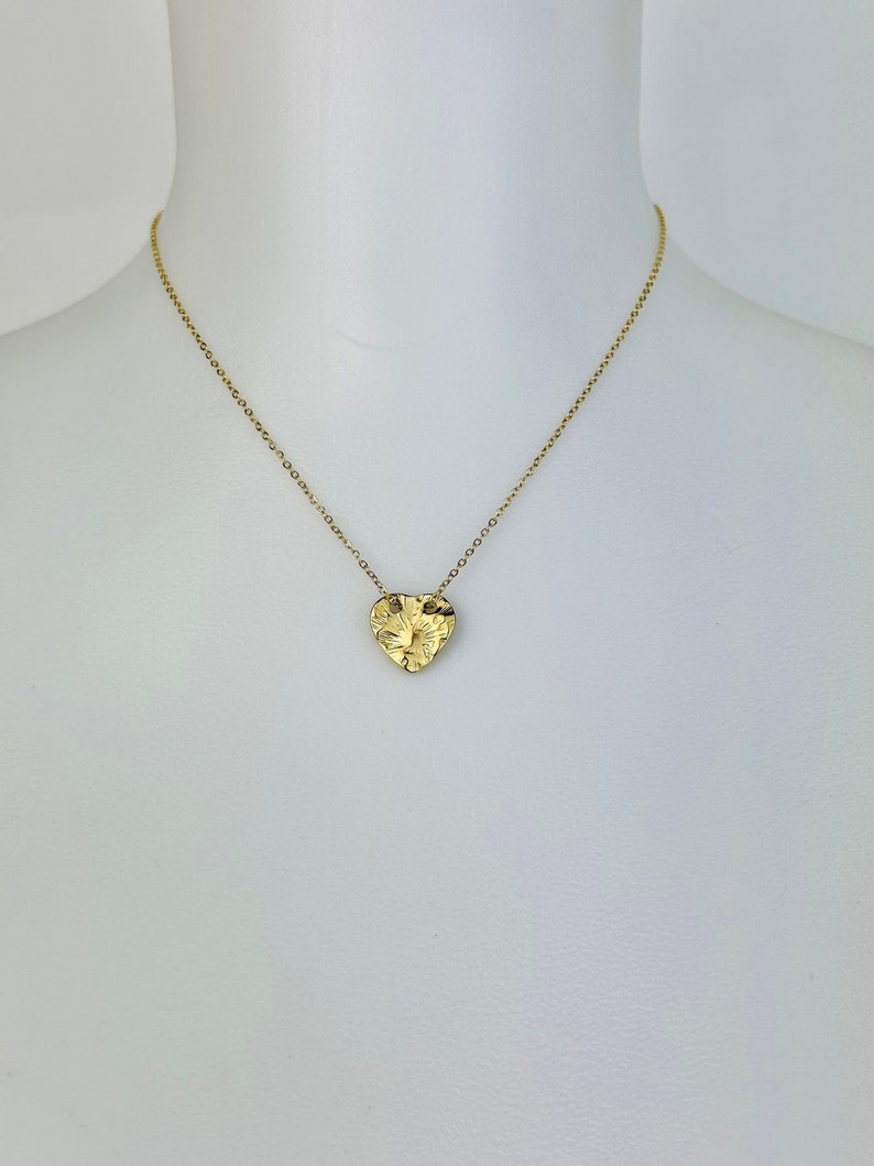 MINI HEART Gold Chain Necklace in Stainless Steel, Gift Idea, Jewelry ...