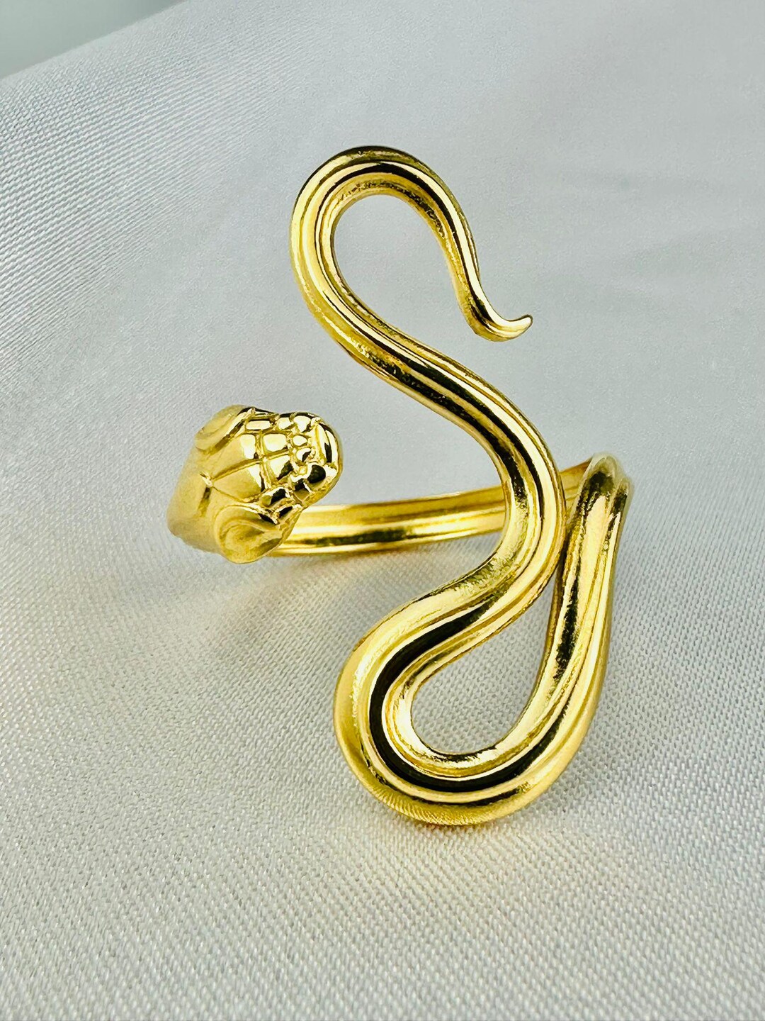 Adjustable SERPENTINA Snake Ring in Stainless Steel for Women - Snake ...