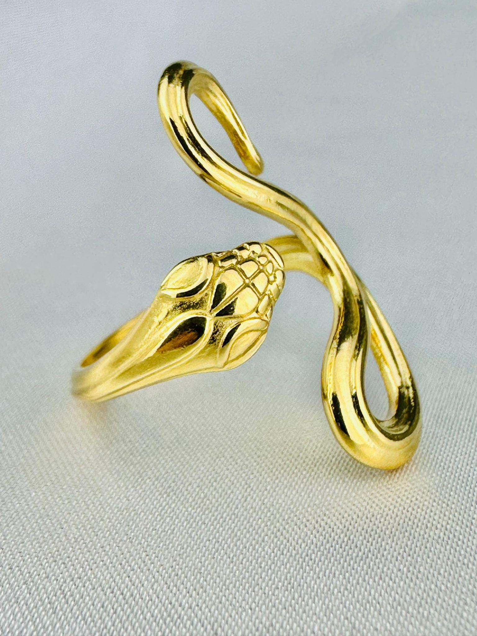Adjustable SERPENTINA Snake Ring in Stainless Steel for Women - Snake ...