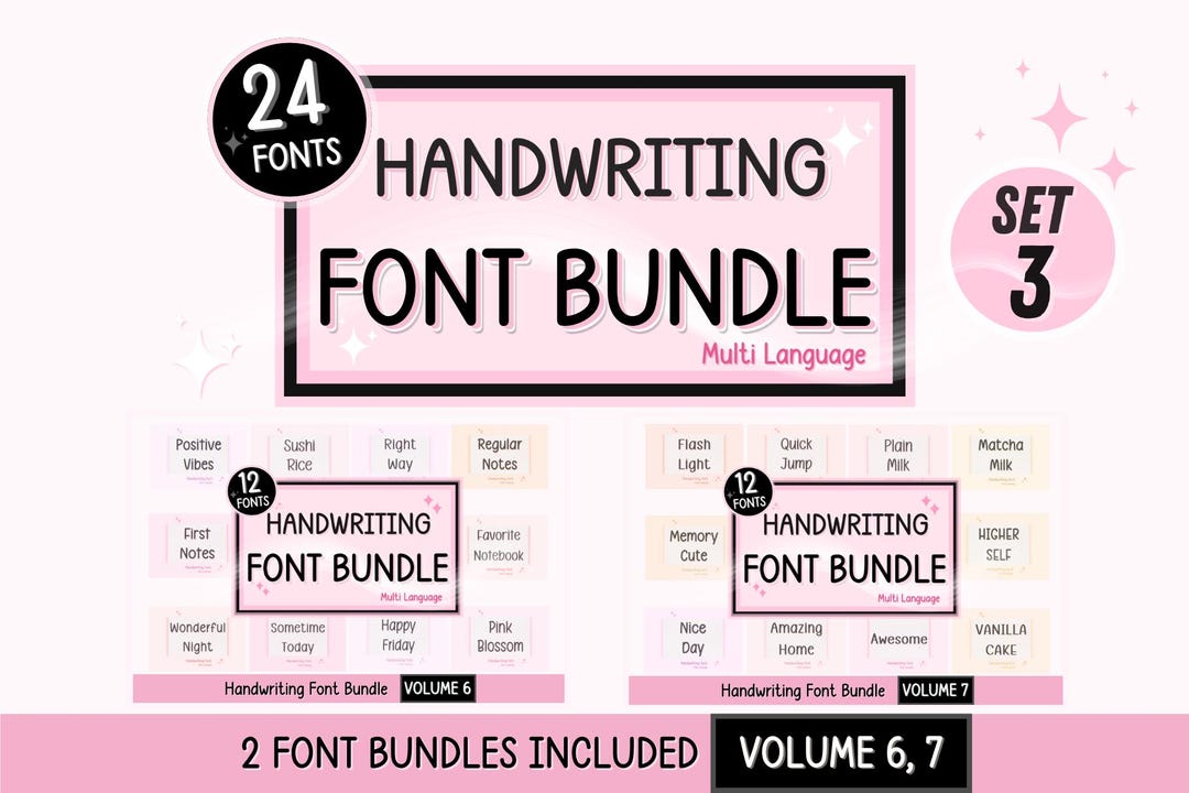 Handwriting Font Bundle, Handwritten Font, Handwriting Font, Neat Font ...