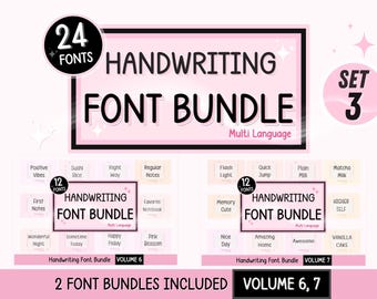 Handwriting Font Bundle, Handwritten Font, Handwriting Font, Neat Font ...