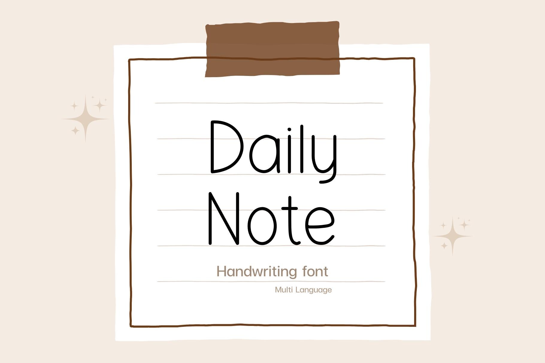 Handwriting Font, Daily Note Font, Goodnotes Fonts, Planner Fonts, Note ...