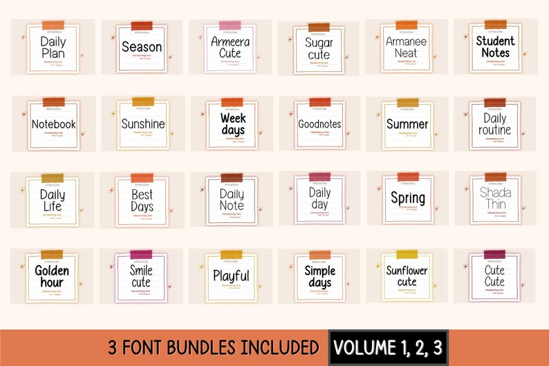Handwriting Font Bundle, Handwritten Font, Handwriting Font, Neat Font ...