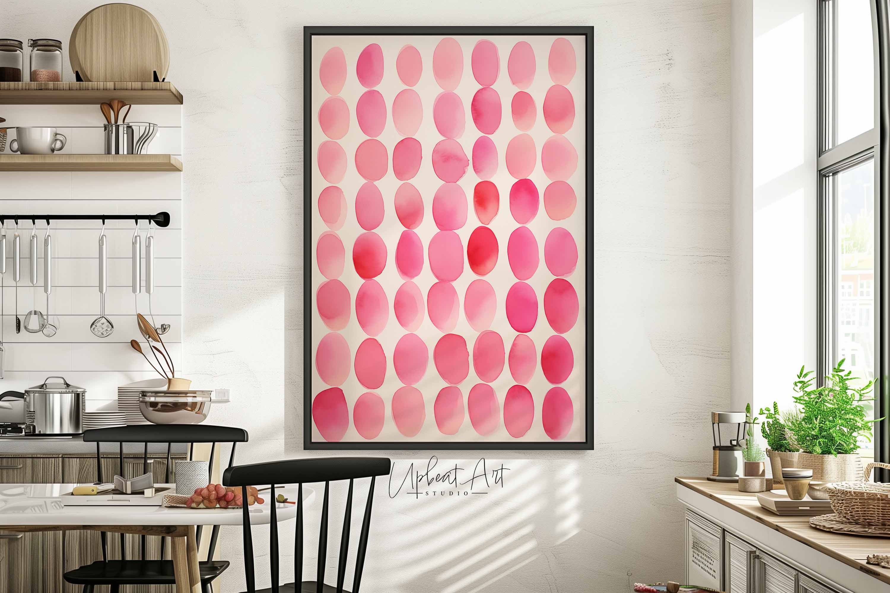 Gradient Pink Watercolor Poster, Pink Abstract Painting, Light Pink ...