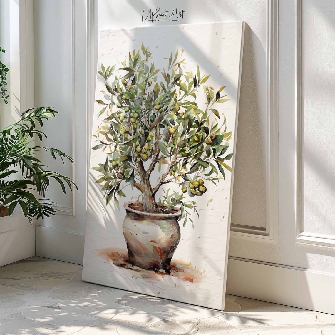 Olive Tree Painting Print on Matte Canvas 0.75, Sill Life Wall Art ...