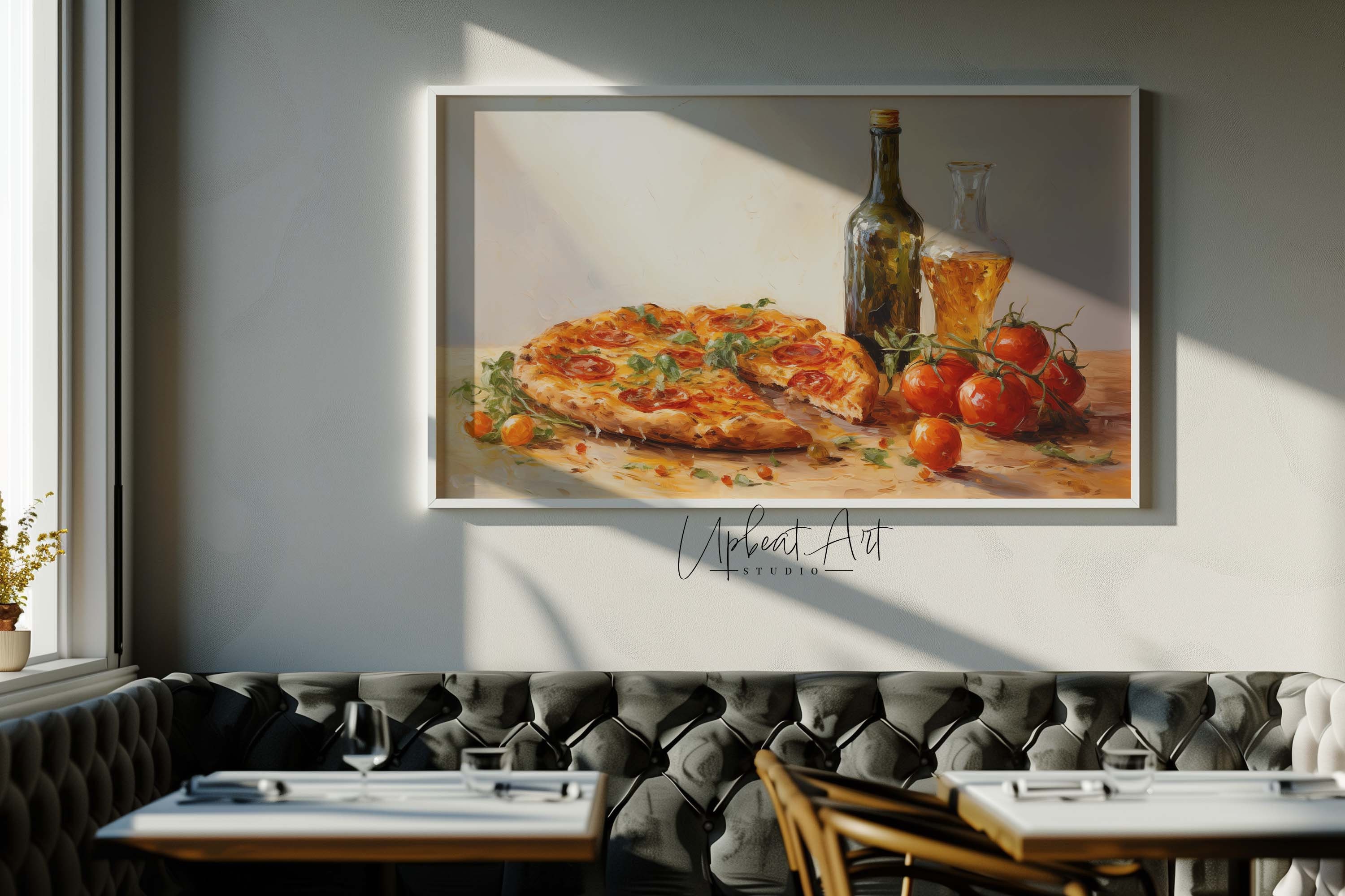 PRINTABLE Pizza Painting Pizza Wall Art Restaurant Decor Italian Pizza ...