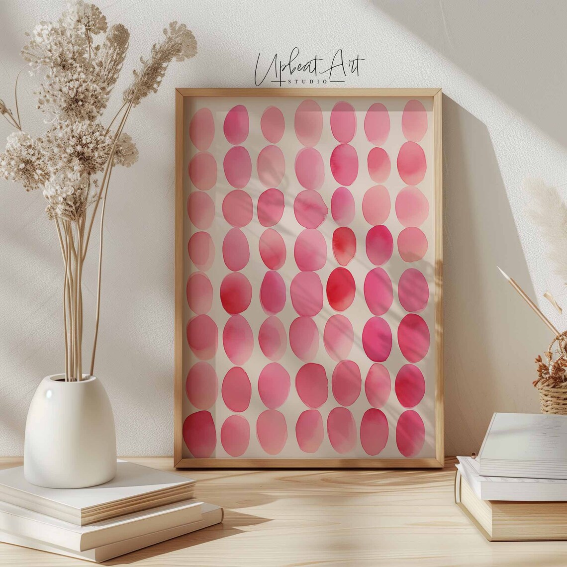 Gradient Pink Watercolor Poster, Pink Abstract Painting, Light Pink ...
