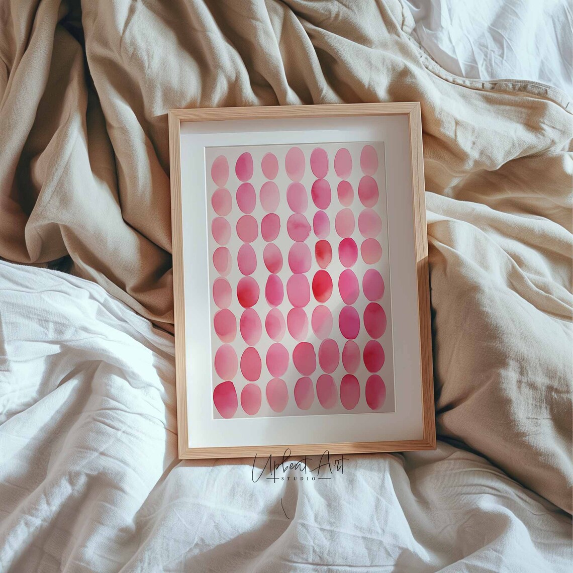 Gradient Pink Watercolor Poster, Pink Abstract Painting, Light Pink ...