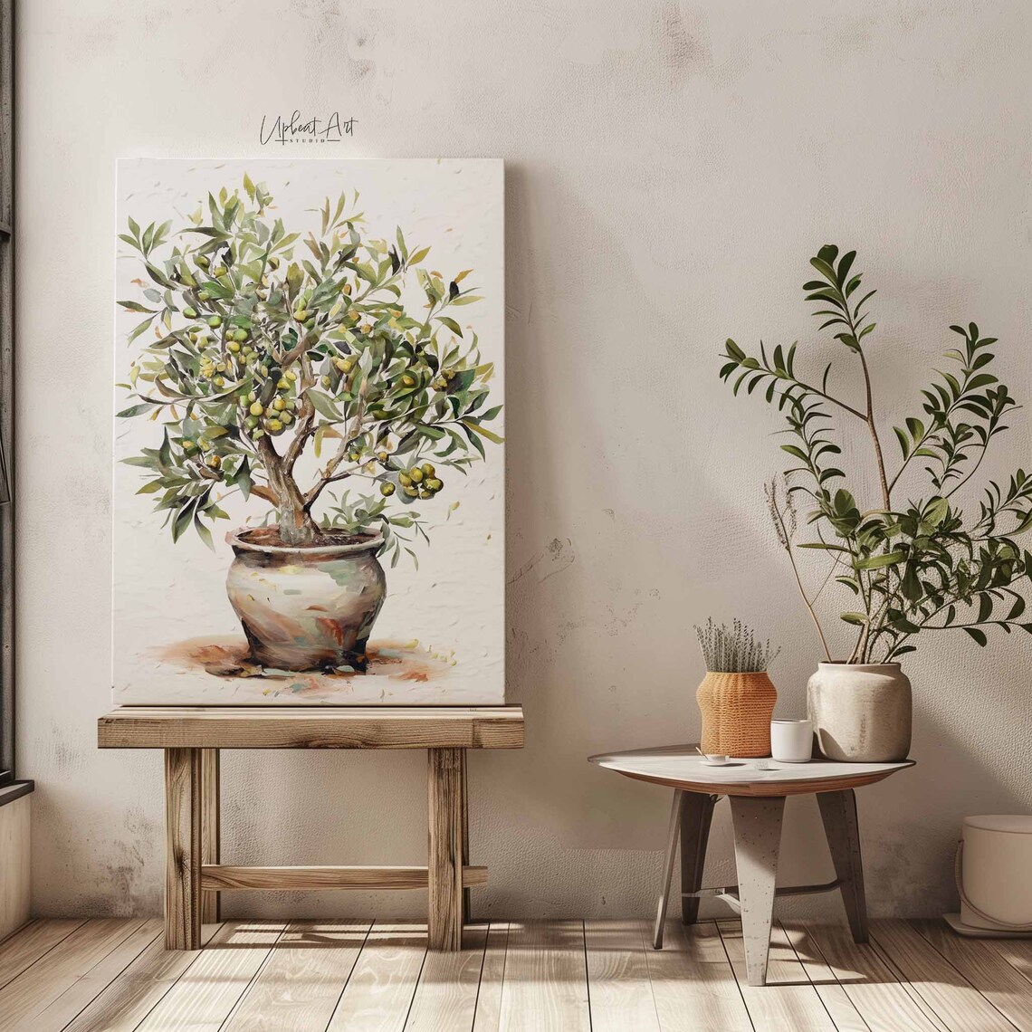 Olive Tree Painting Print on Matte Canvas 0.75, Sill Life Wall Art ...