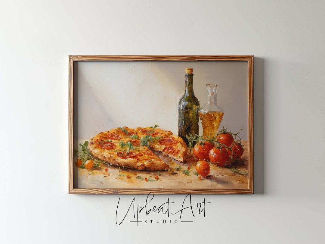 PRINTABLE Pizza Painting Pizza Wall Art Restaurant Decor Italian Pizza ...