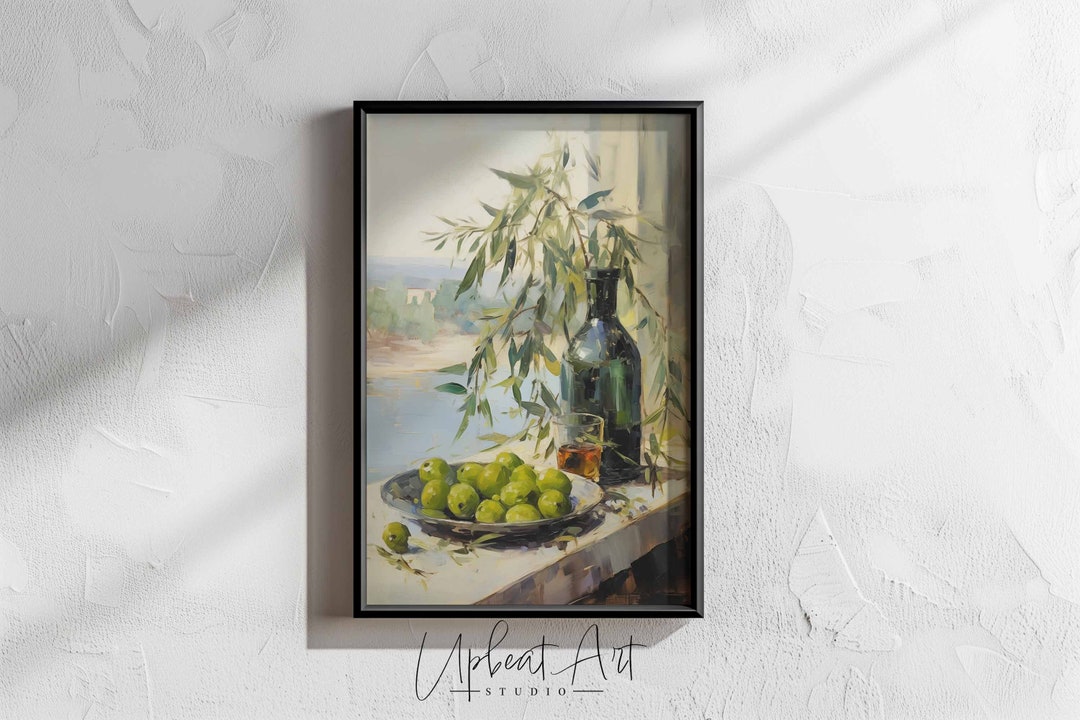 PRINTABLE Olives Oil Painting Sill Life Wall Art Restaurant Decor Olive ...