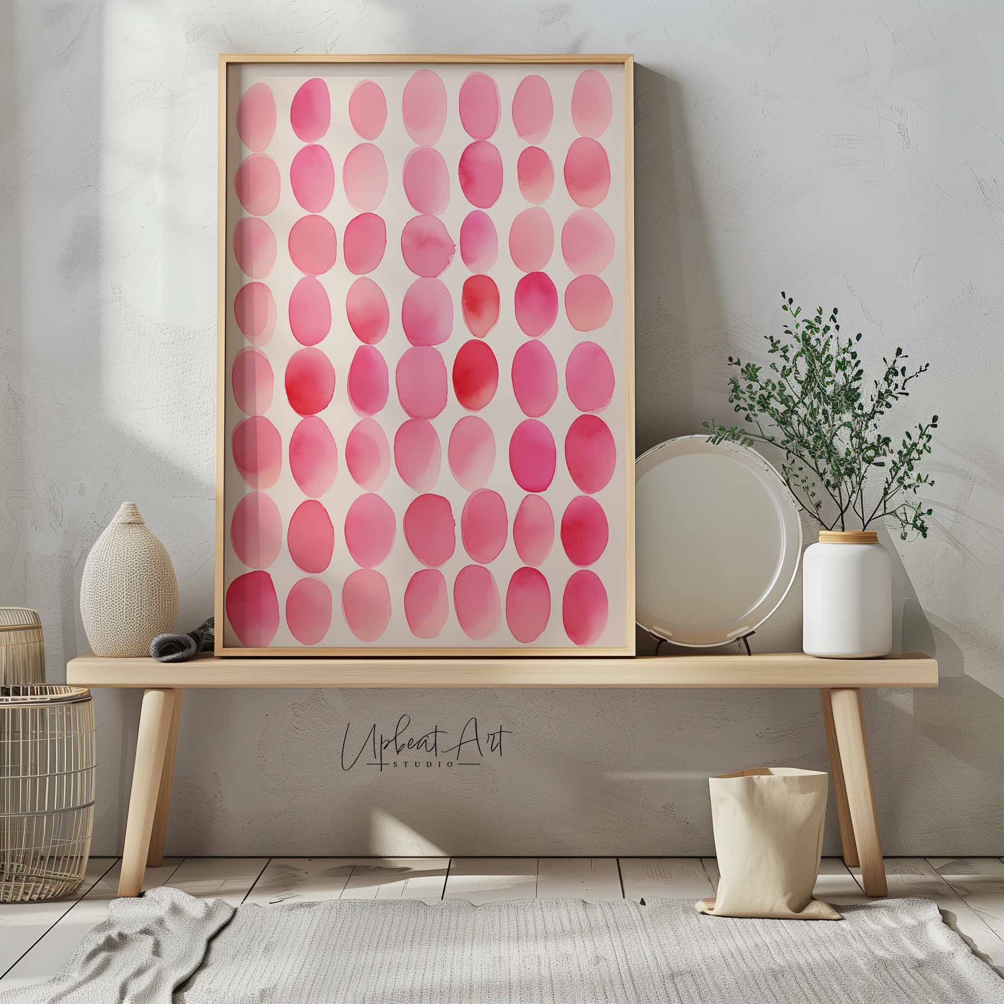 Gradient Pink Watercolor Poster, Pink Abstract Painting, Light Pink ...