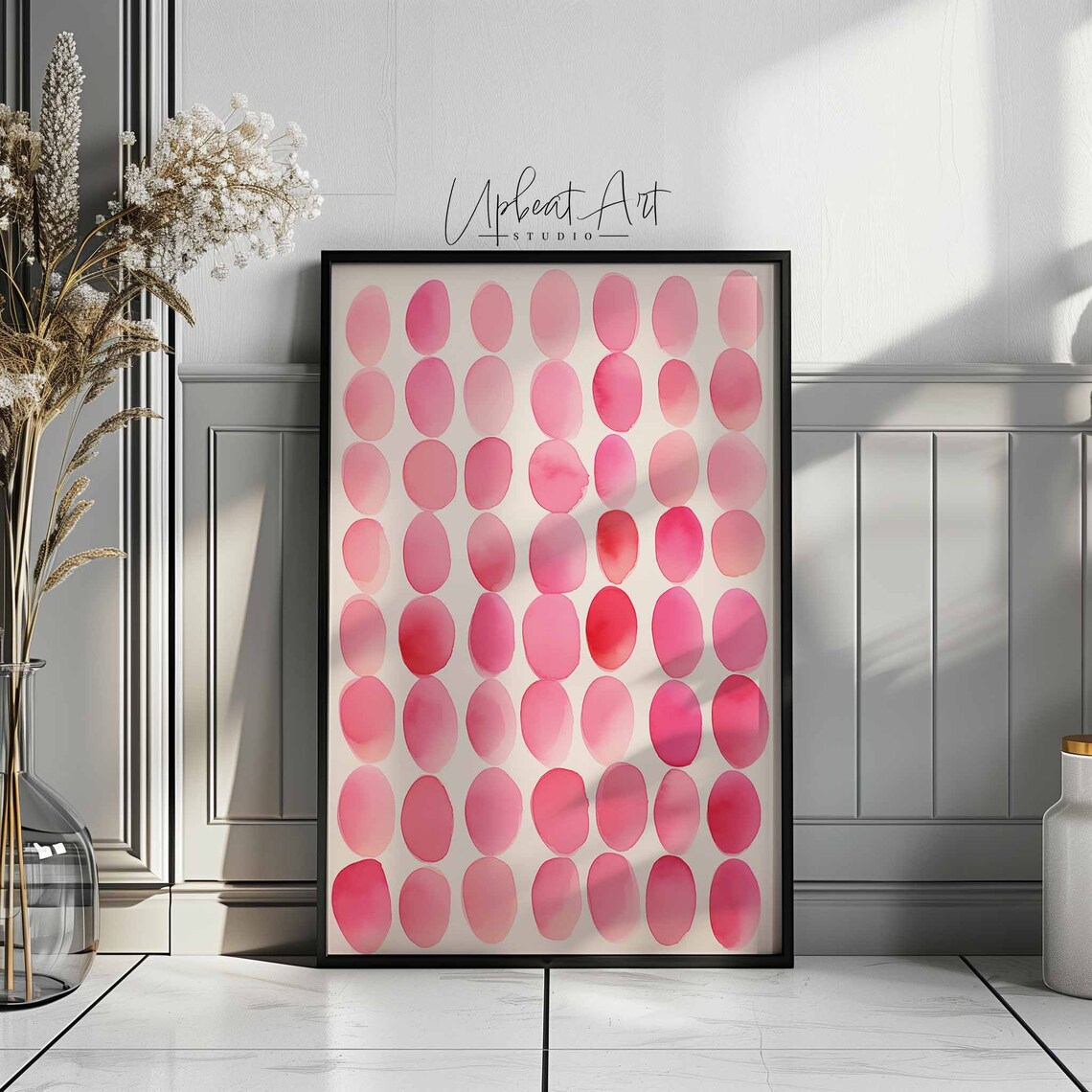 Gradient Pink Watercolor Poster, Pink Abstract Painting, Light Pink ...