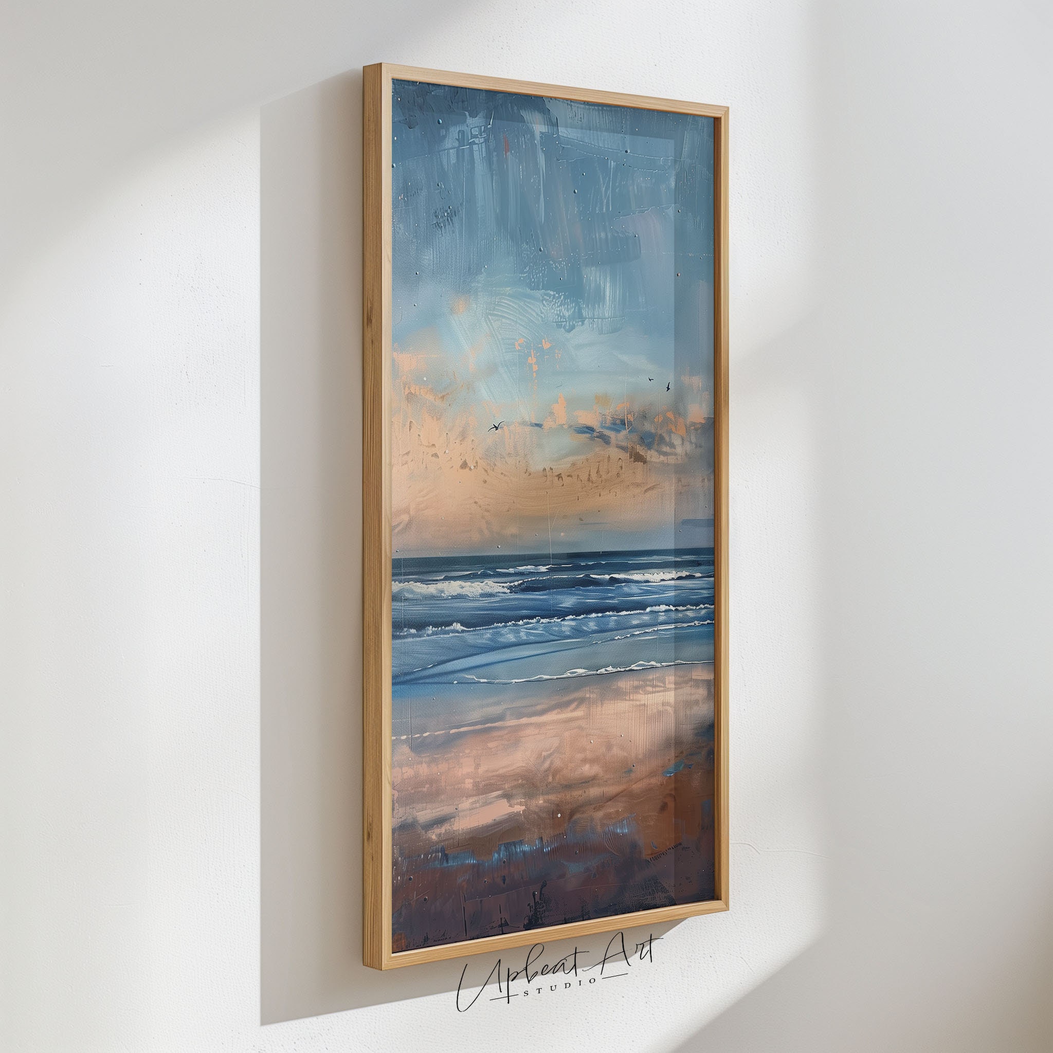 PRINTABLE Beach Oil Painting Sand Sea Wall Art Beach Oil Painting ...