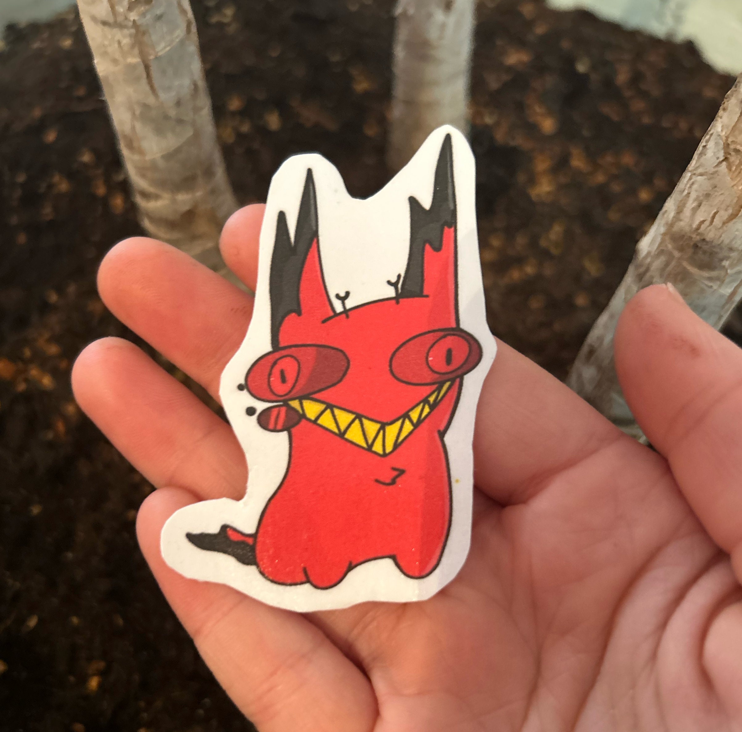 Cursed Cat Alastor Hazbin Hotel Sticker - Etsy