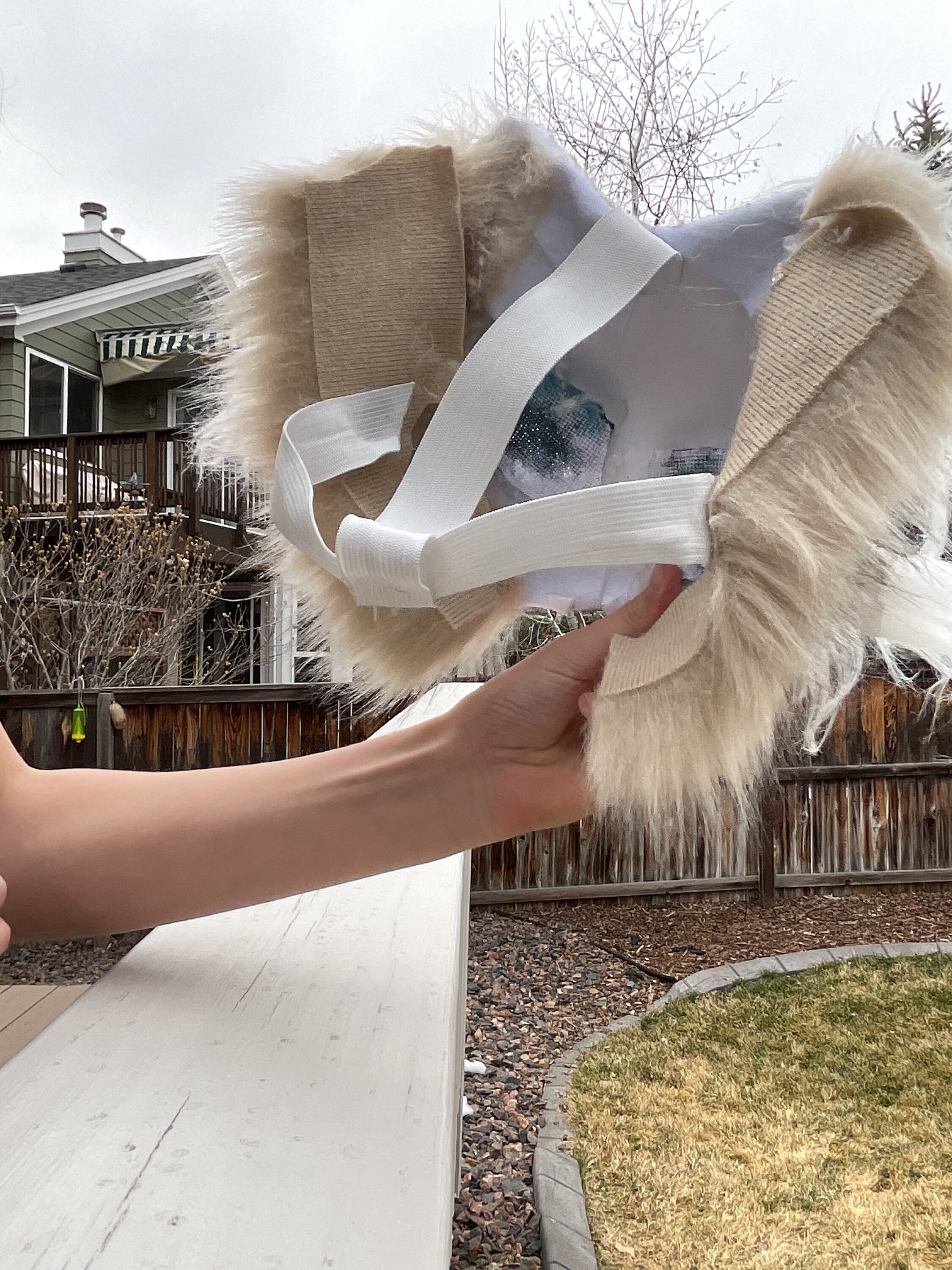 Cute Whiteish Tan Cat Therian Mask - Etsy