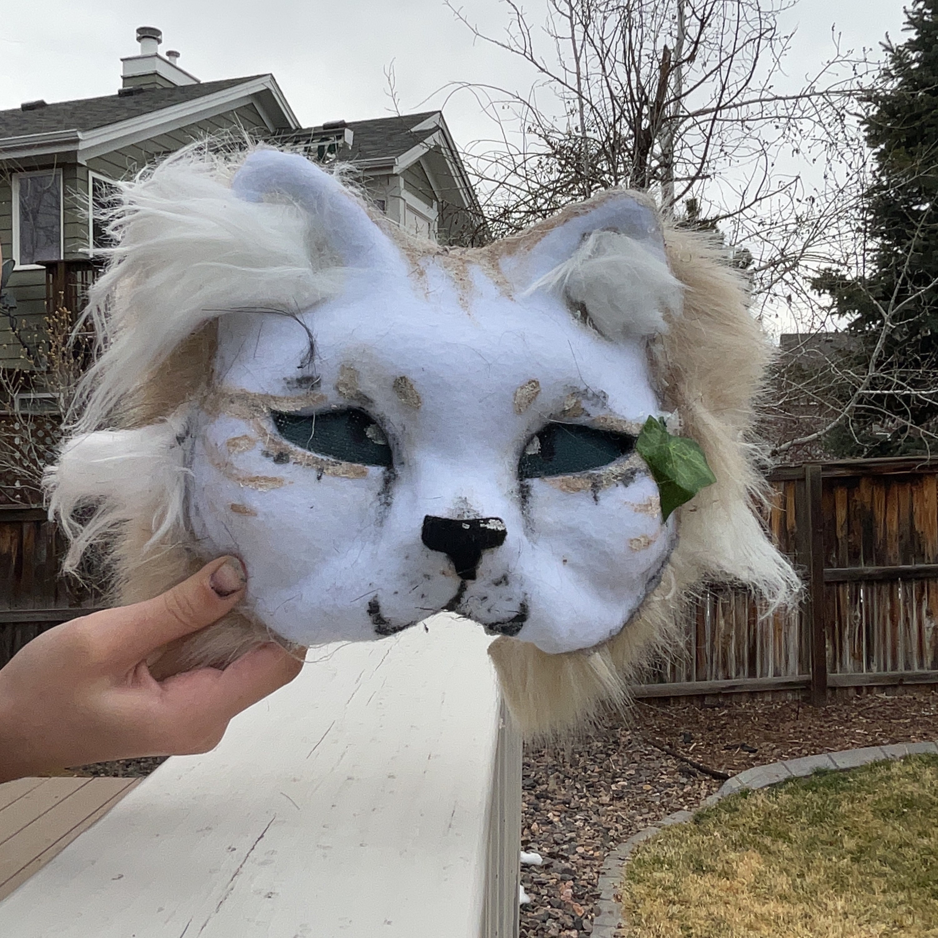Cute Whiteish Tan Cat Therian Mask - Etsy
