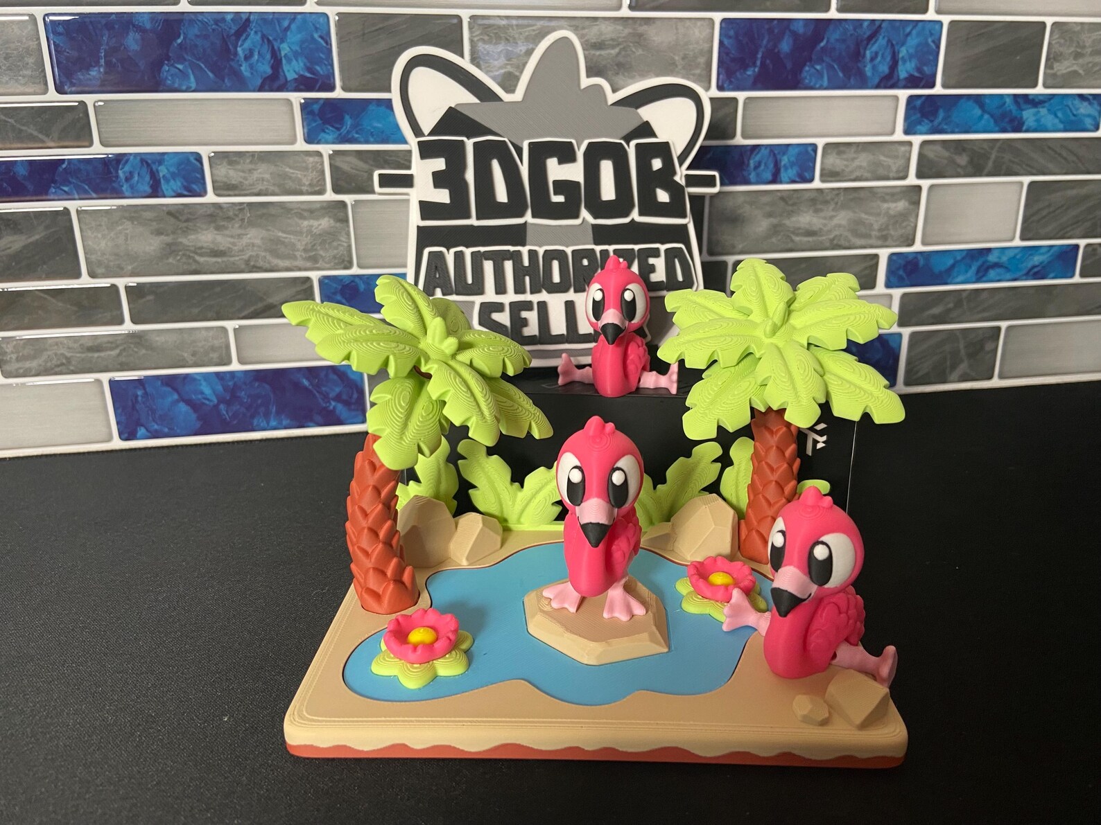Flexi Flamingo Fidget Toy | Tropical Playset | 3D Printed Articulated ...