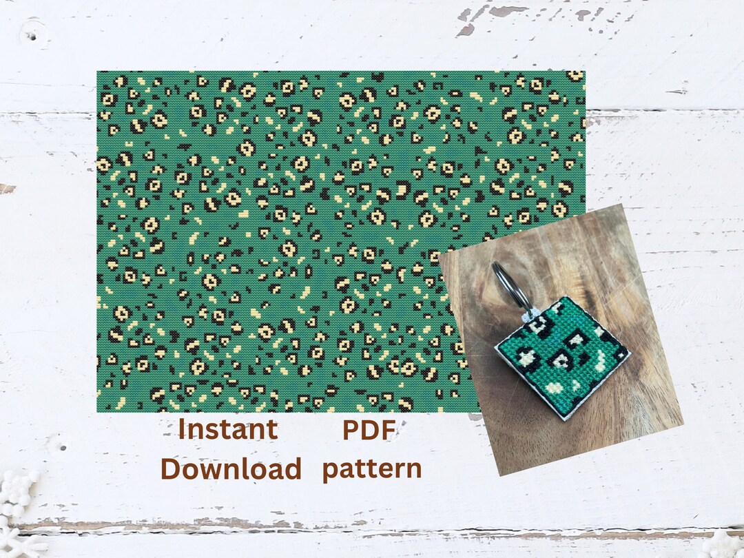 Leopard Print Pattern, Cross Stitch Animal Pattern, Safari Cross Stitch ...