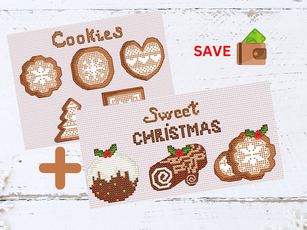 Gingerbread Cookie Cross Stitch Pattern: Christmas Dessert (PDF Pattern ...