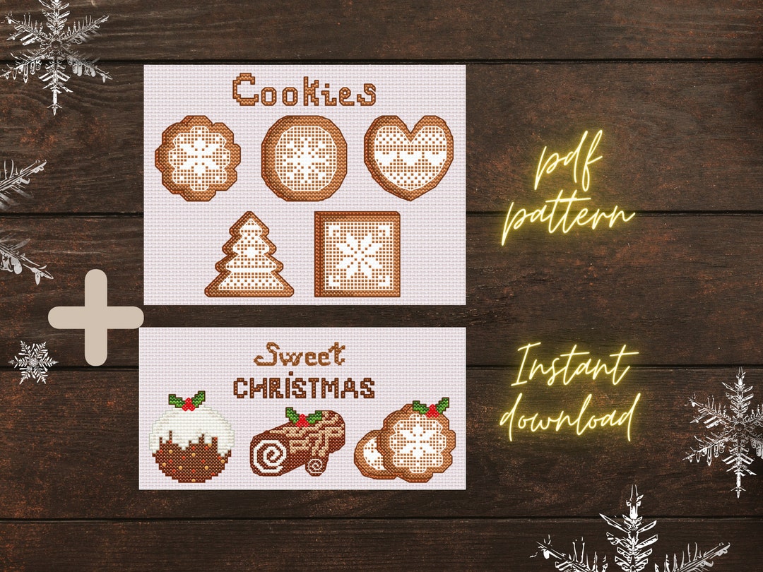 Sweets Cross Stitch Pattern PDF Lace Art Gingerbread Decoration Pattern ...