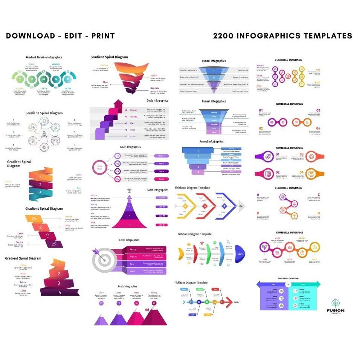10,000 Infographics Powerpoint Templates Bundle for Business & Learning ...