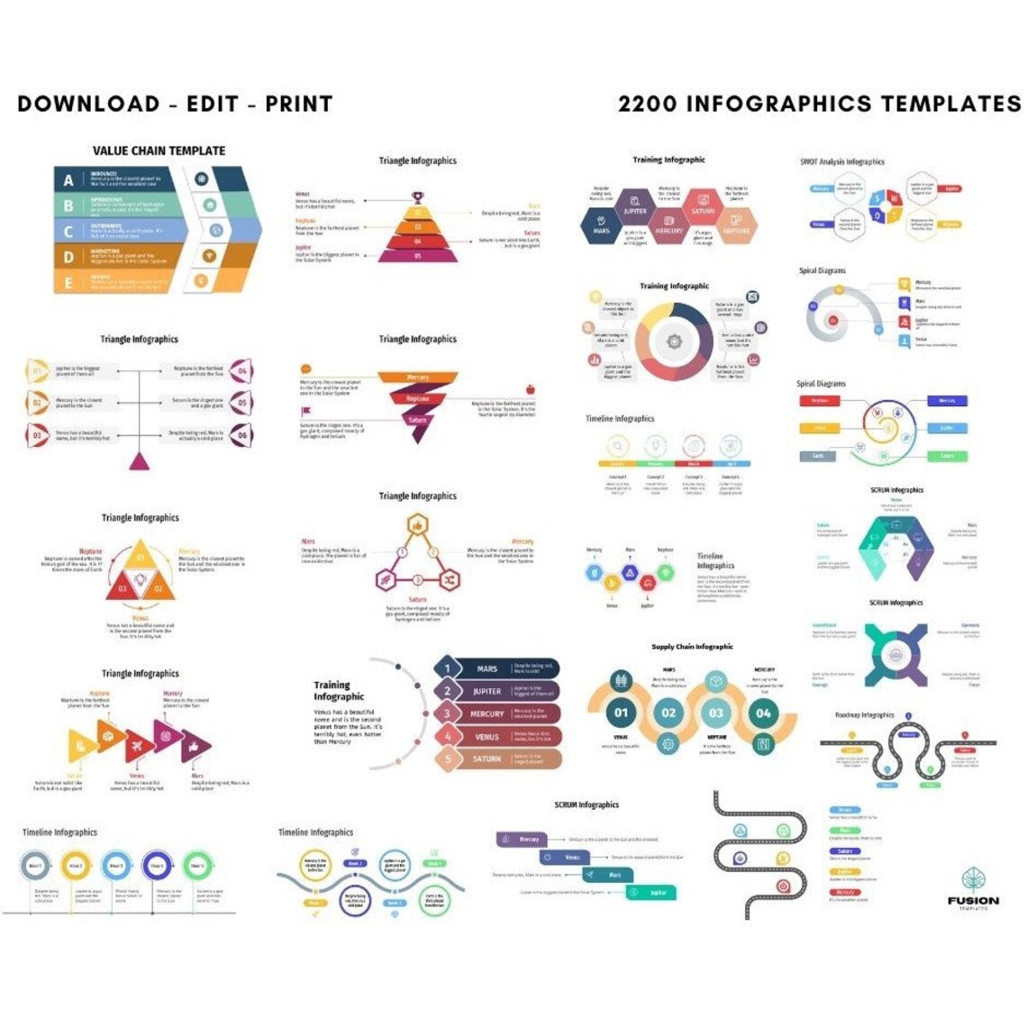 10,000 Infographics Powerpoint Templates Bundle for Business & Learning ...