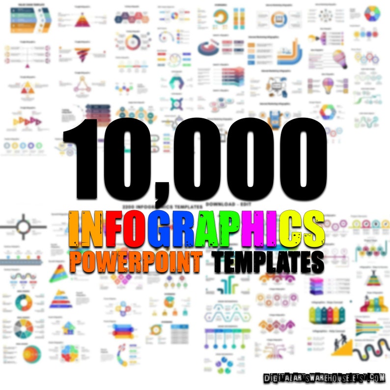 10,000 Infographics Powerpoint Templates Bundle for Business & Learning ...