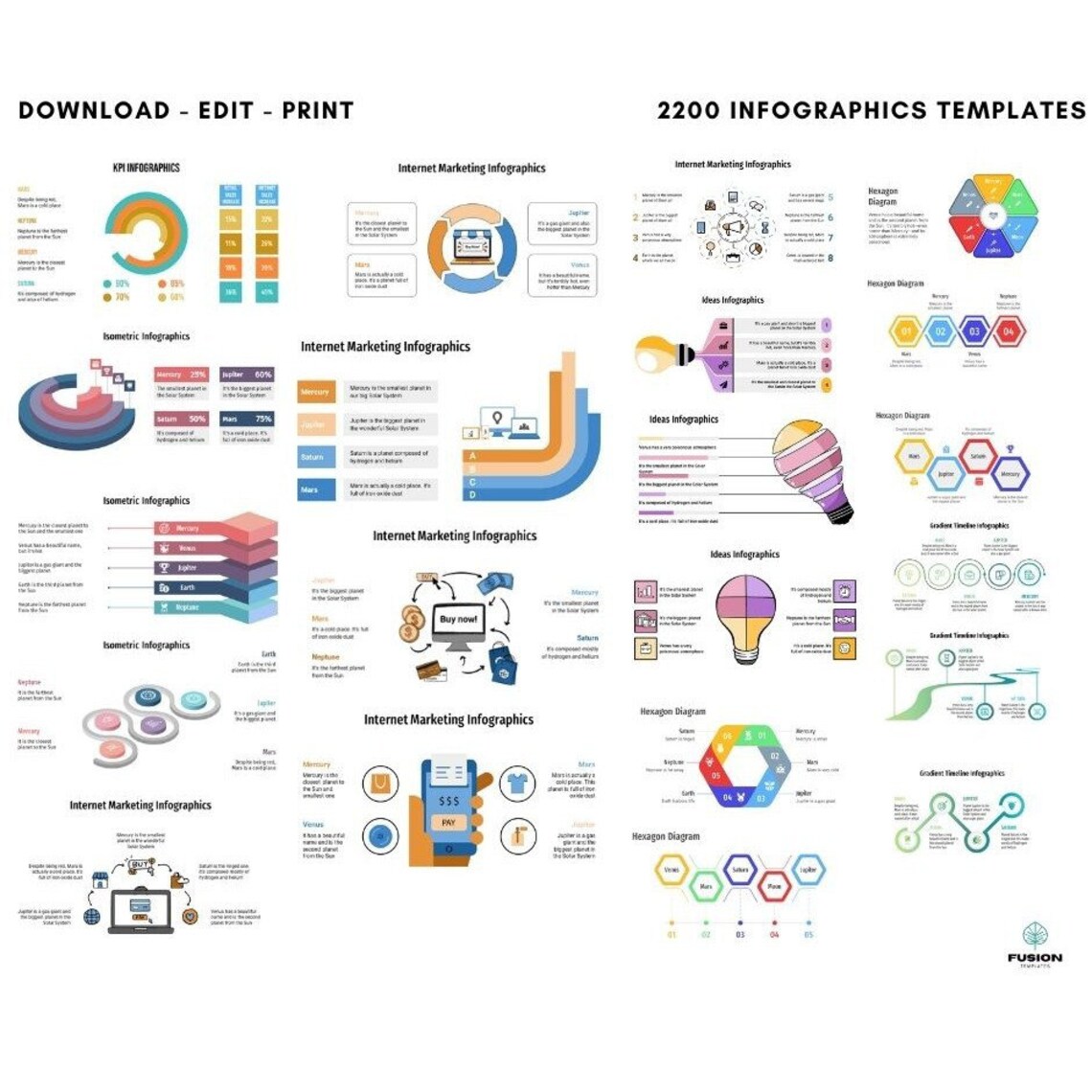 10,000 Infographics Powerpoint Templates Bundle for Business & Learning ...