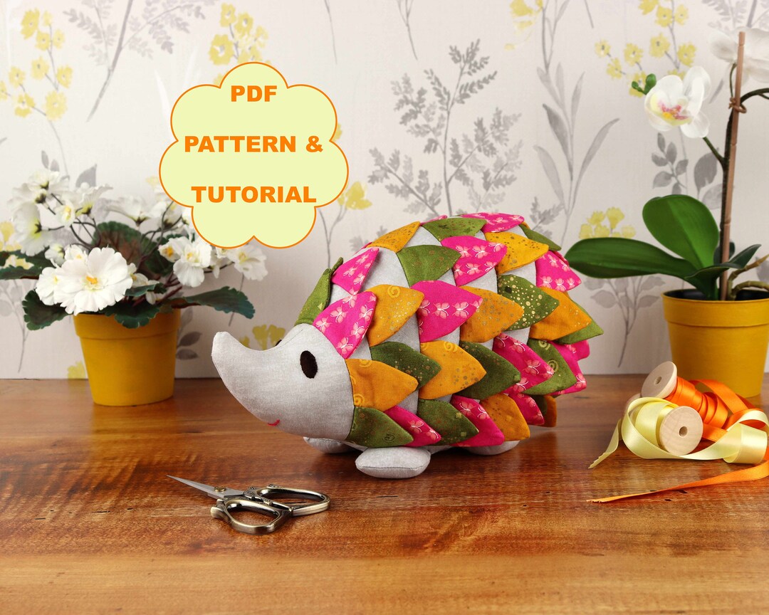 Plush Hedgehog Sewing Pattern and Tutorial, Stuffie Pdf Pattern for ...
