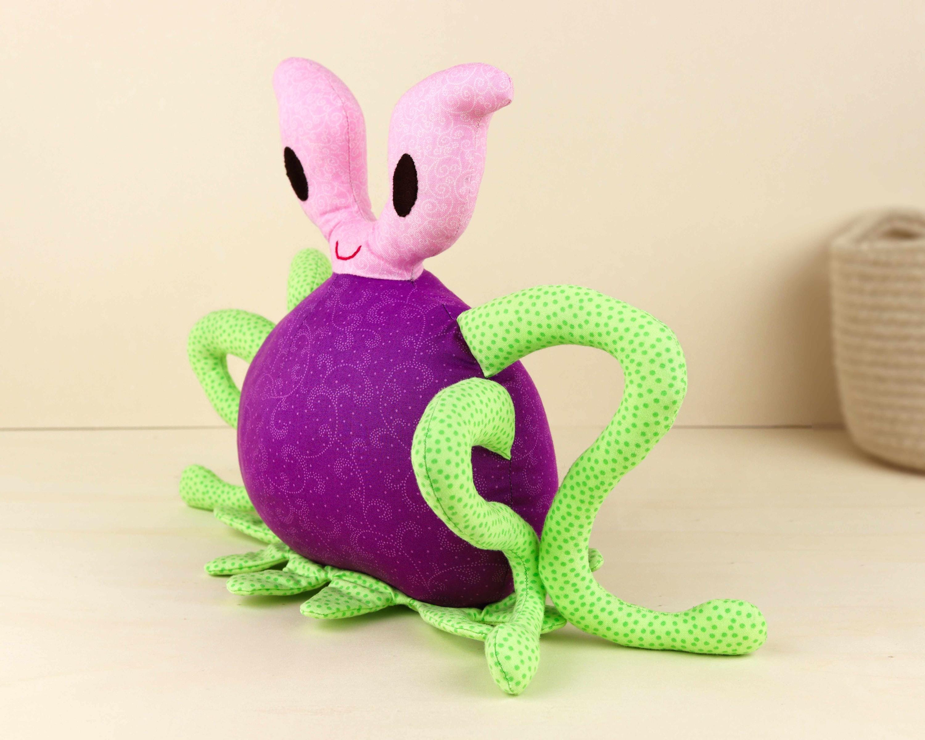 Cute Monster Toy Pdf Sewing Pattern, Stuffed Monster Sewing Tutorial ...