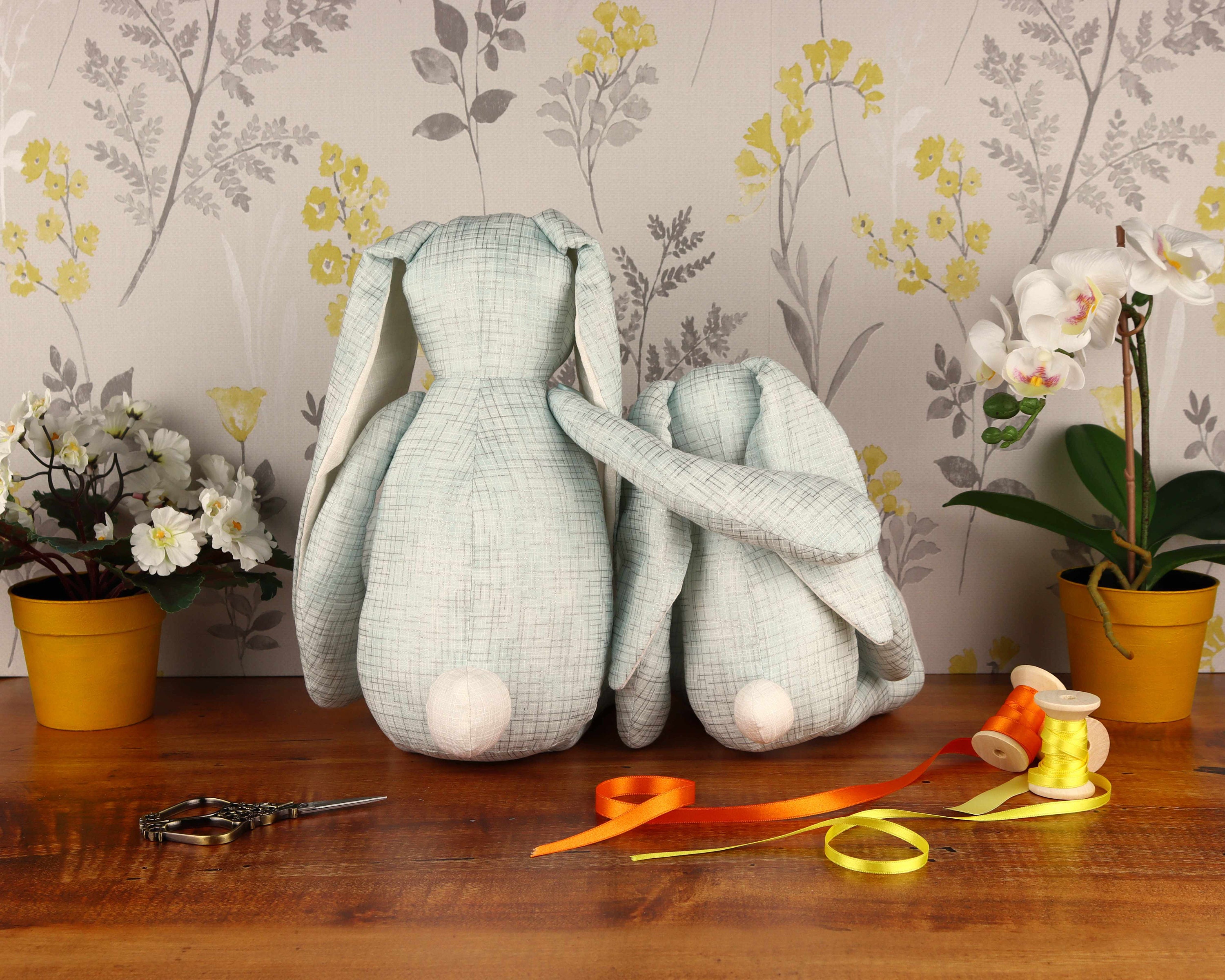 Rabbit Pdf Sewing Pattern and Tutorial, How to Sew a Softie for Babies ...