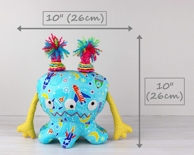 Plushie Monster Doll Sewing Pattern, Plush Toy Sewing Tutorial for ...