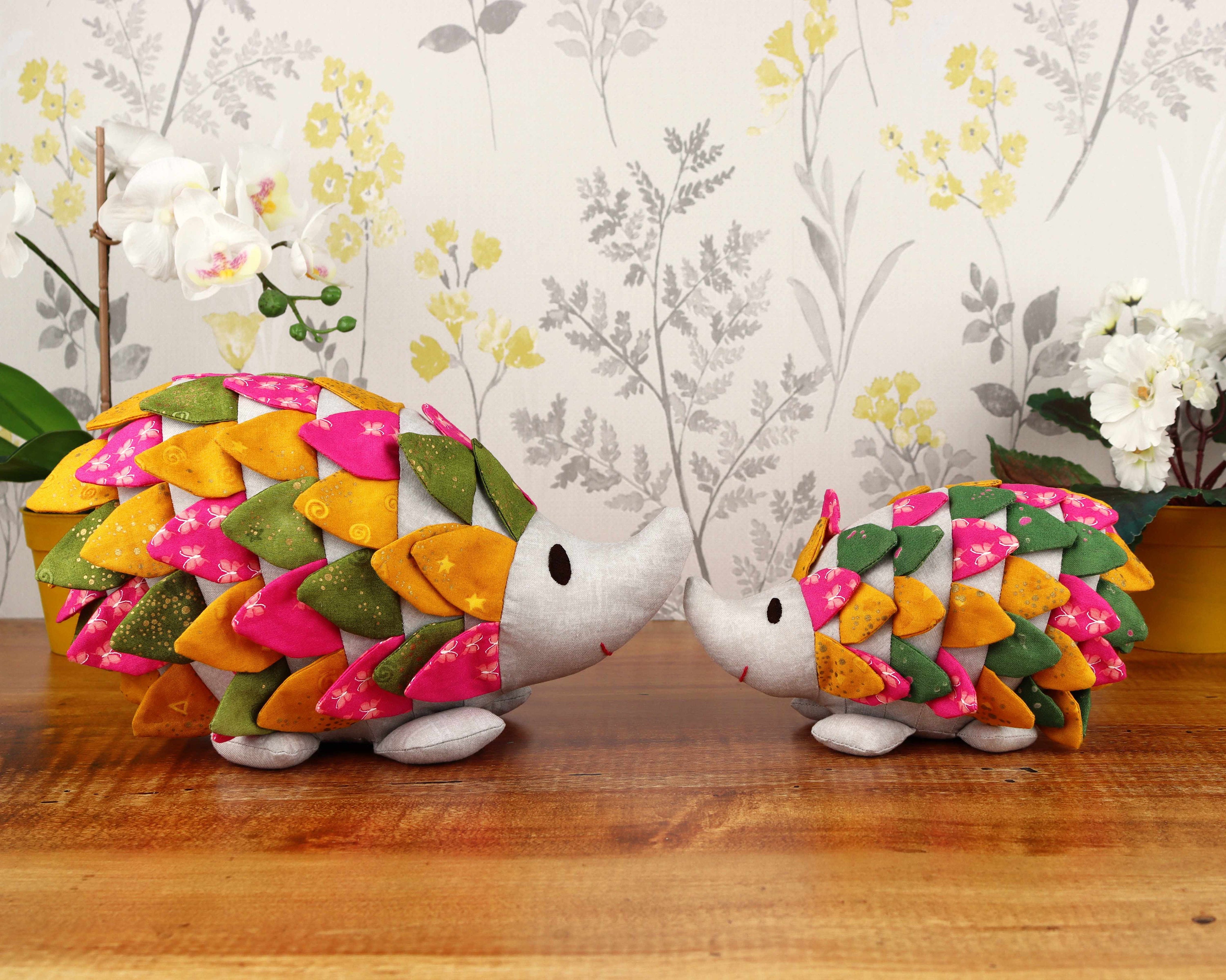 Stuffed Hedgehog Sewing Patterns and Tutorials, Pdf Pattern Pack to Sew ...