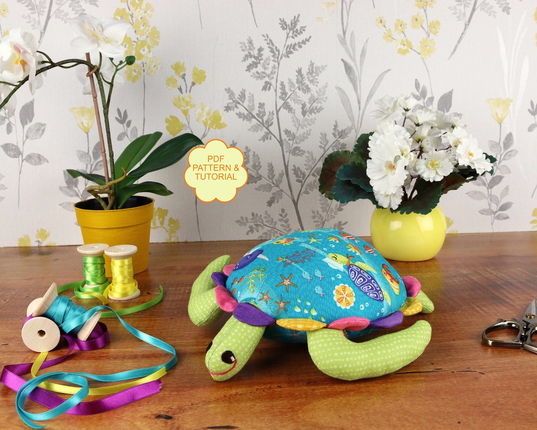Soft Turtle Pdf Sewing Pattern, Stuffie Pattern for Sewing a Turtle ...