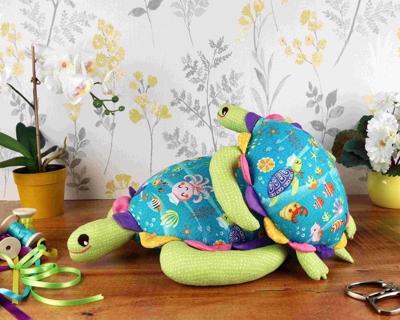 Soft Turtle Sewing Patterns, Soft Toy Pdf Sewing Pattern and Tutorial ...