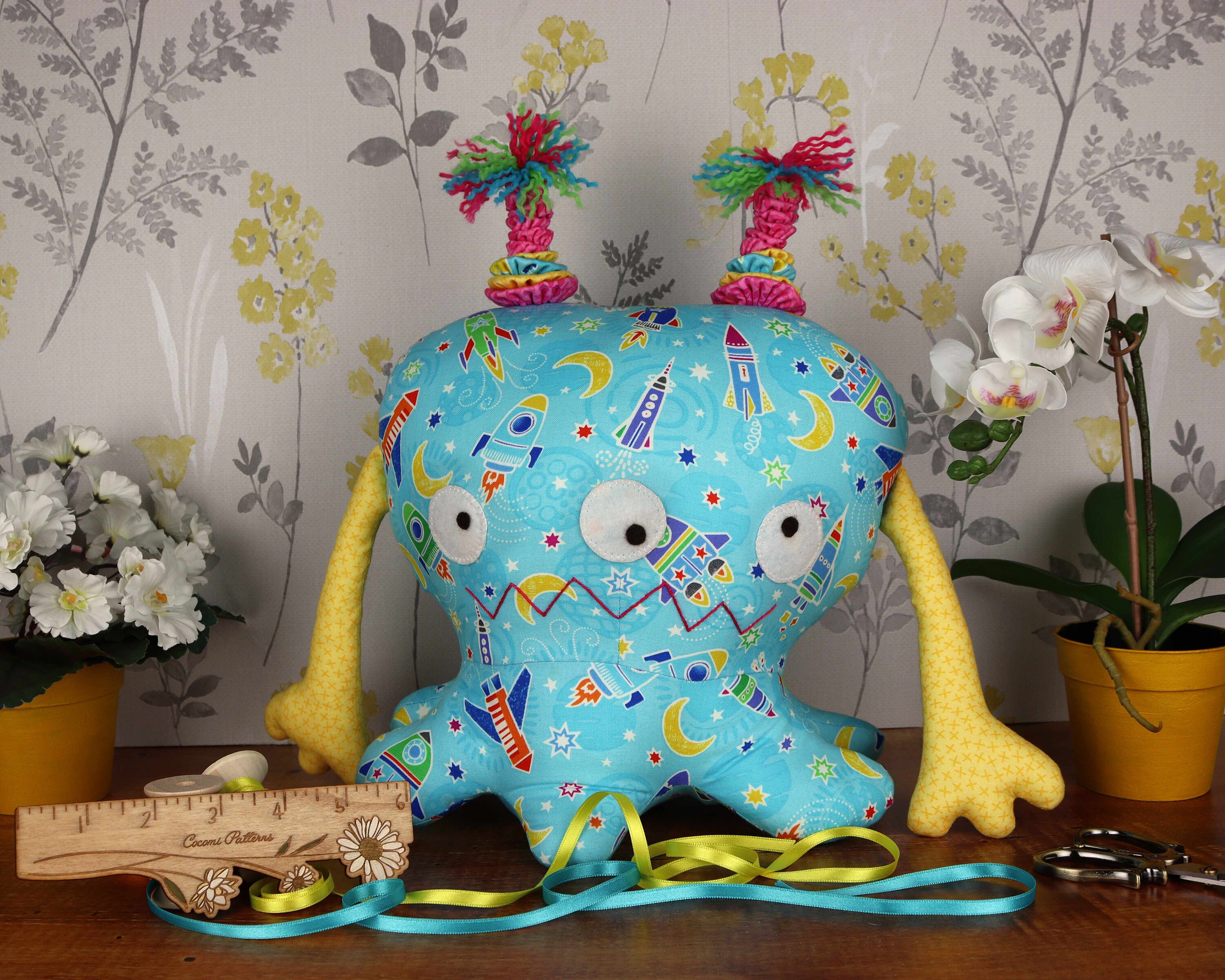 Plush Monster Sewing Pattern, Softie Pattern for Monster, Plush Toy Pdf ...