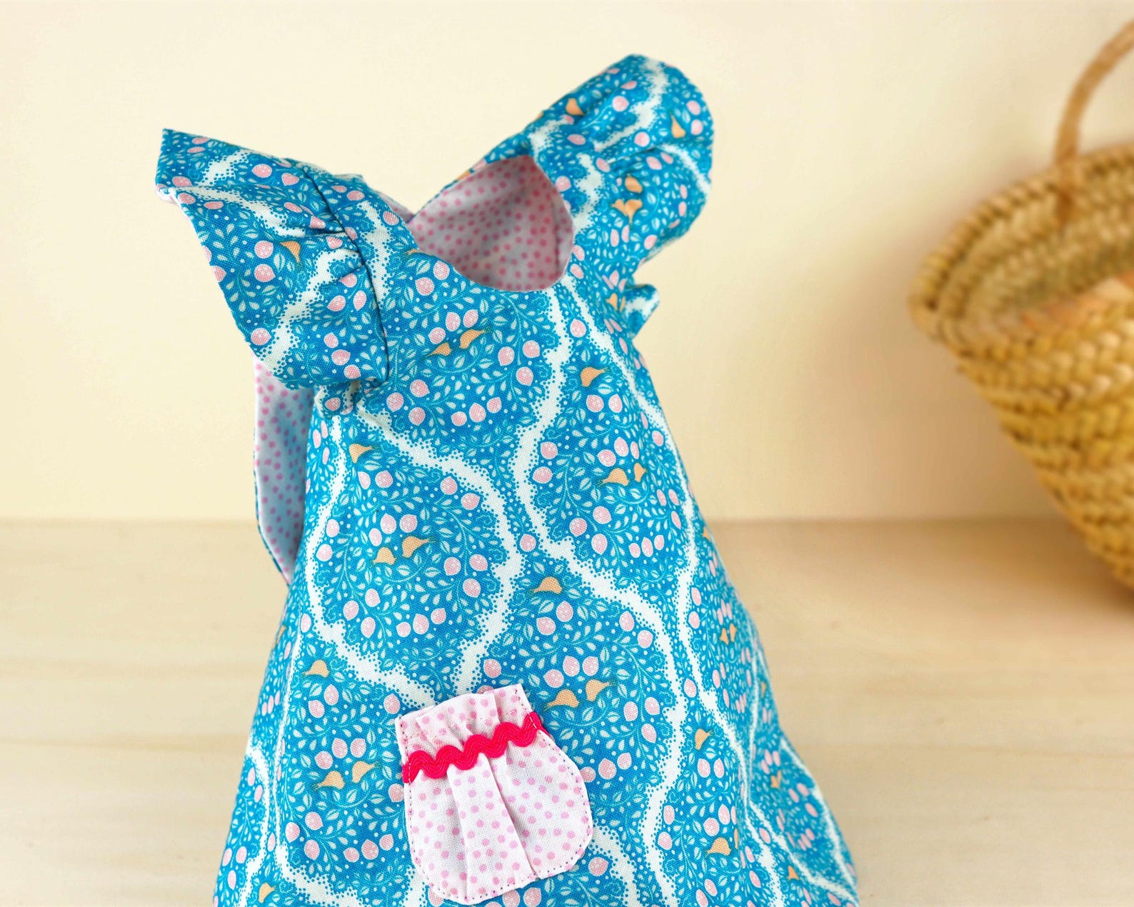 Doll Dress Pdf Pattern for Animal Toy, Toy Clothing Sewing Tutorial for ...