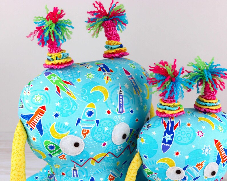 Cuddly Monster Toy Digital Sewing Pattern, 2 Sizes Softie Monster ...