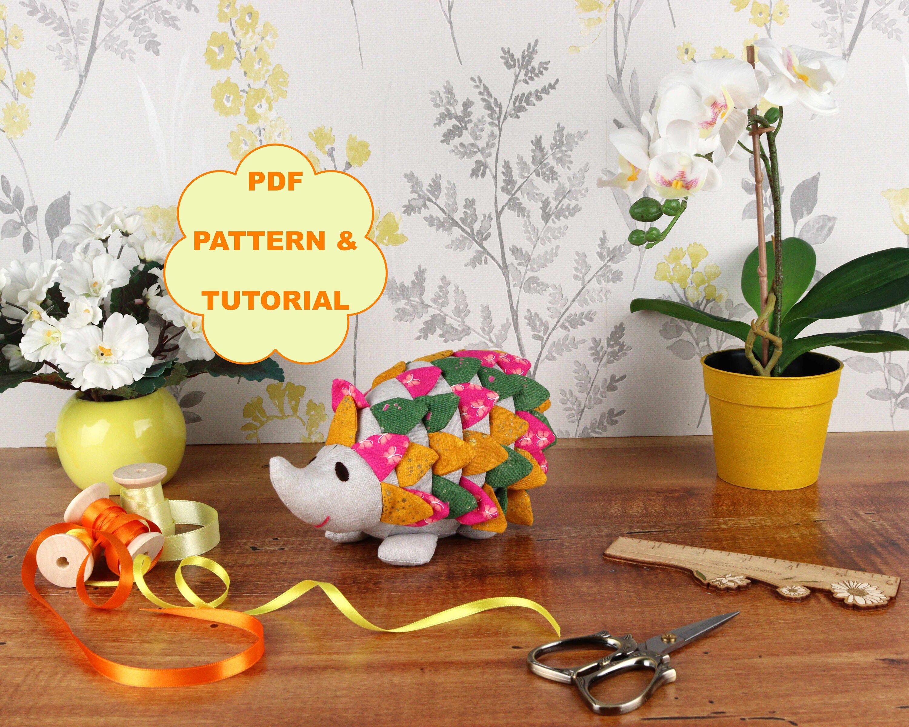 Stuffed Hedgehog Pattern for Sewing, Soft Toy Sewing Pattern, Hedgehog ...