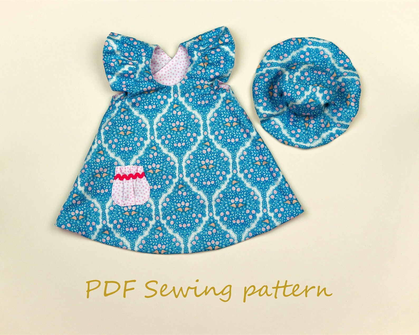 Doll Dress Pdf Pattern for Animal Toy, Toy Clothing Sewing Tutorial for ...