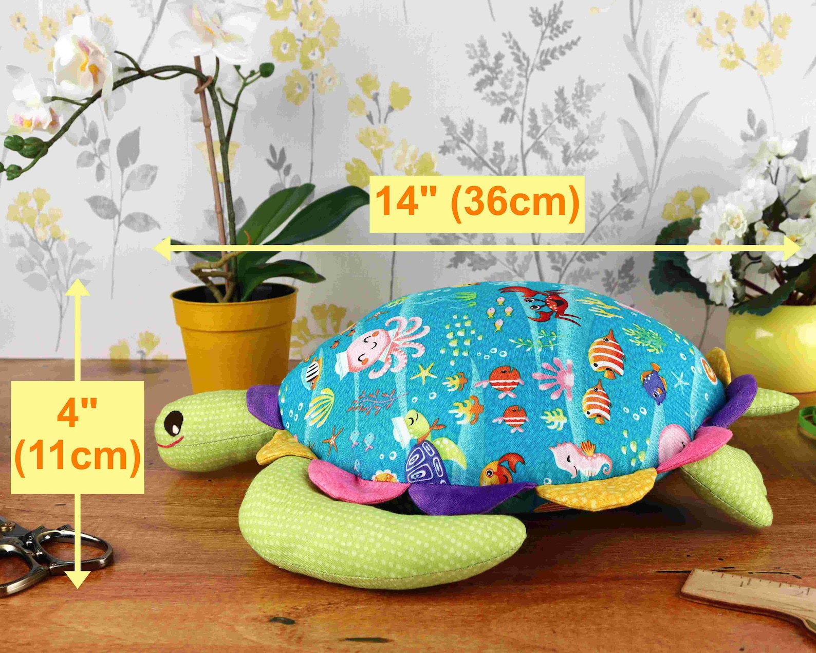 Stuffed Turtle Pdf Sewing Pattern & Tutorial, Plushie Pattern and ...