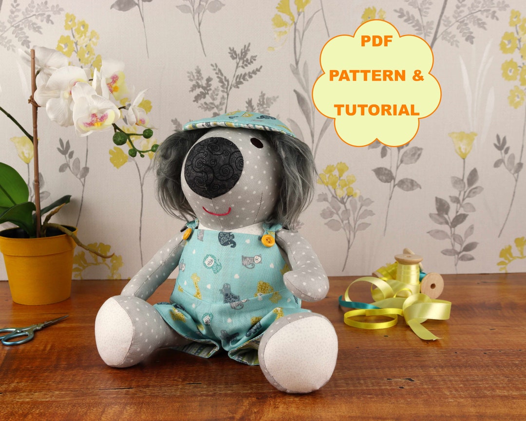Stuffed Animal With Clothes Pattern and Tutorial, Koala Pdf Sewing ...